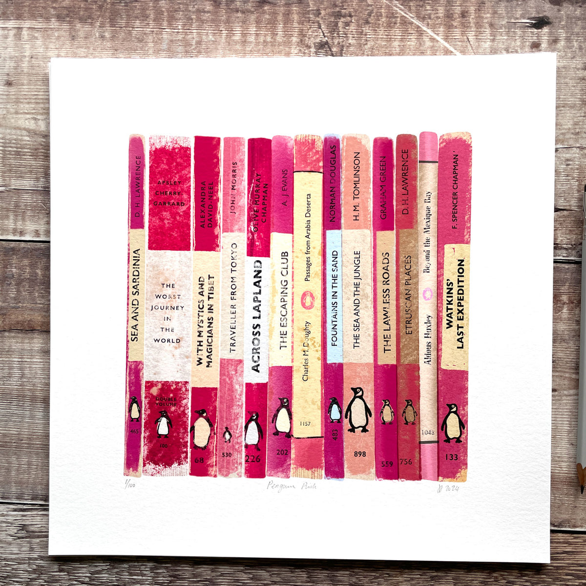 Penguin Pink - book collection, limited-edition, Giclee print – DESIGN ...