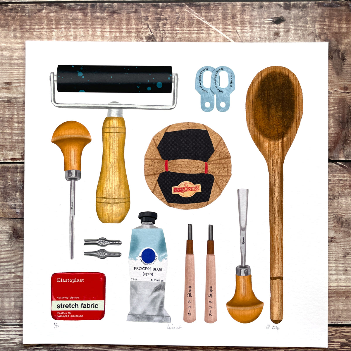Linocut Printing Tools - limited-edition, giclee print – DESIGN SMITH ...