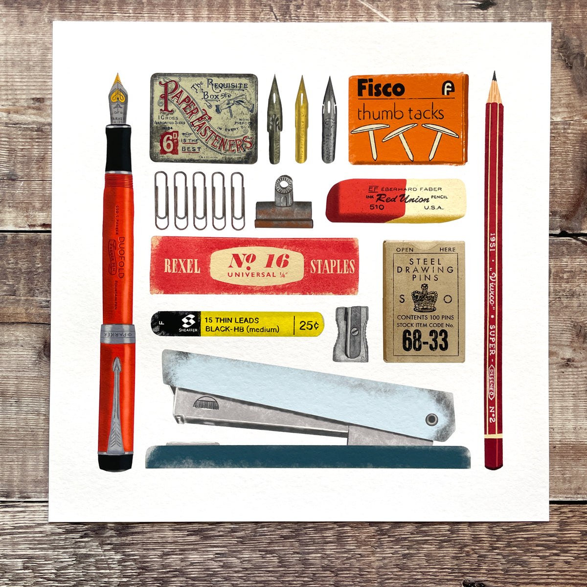 Vintage Stationery - limited-edition, giclee print – DESIGN SMITH LTD