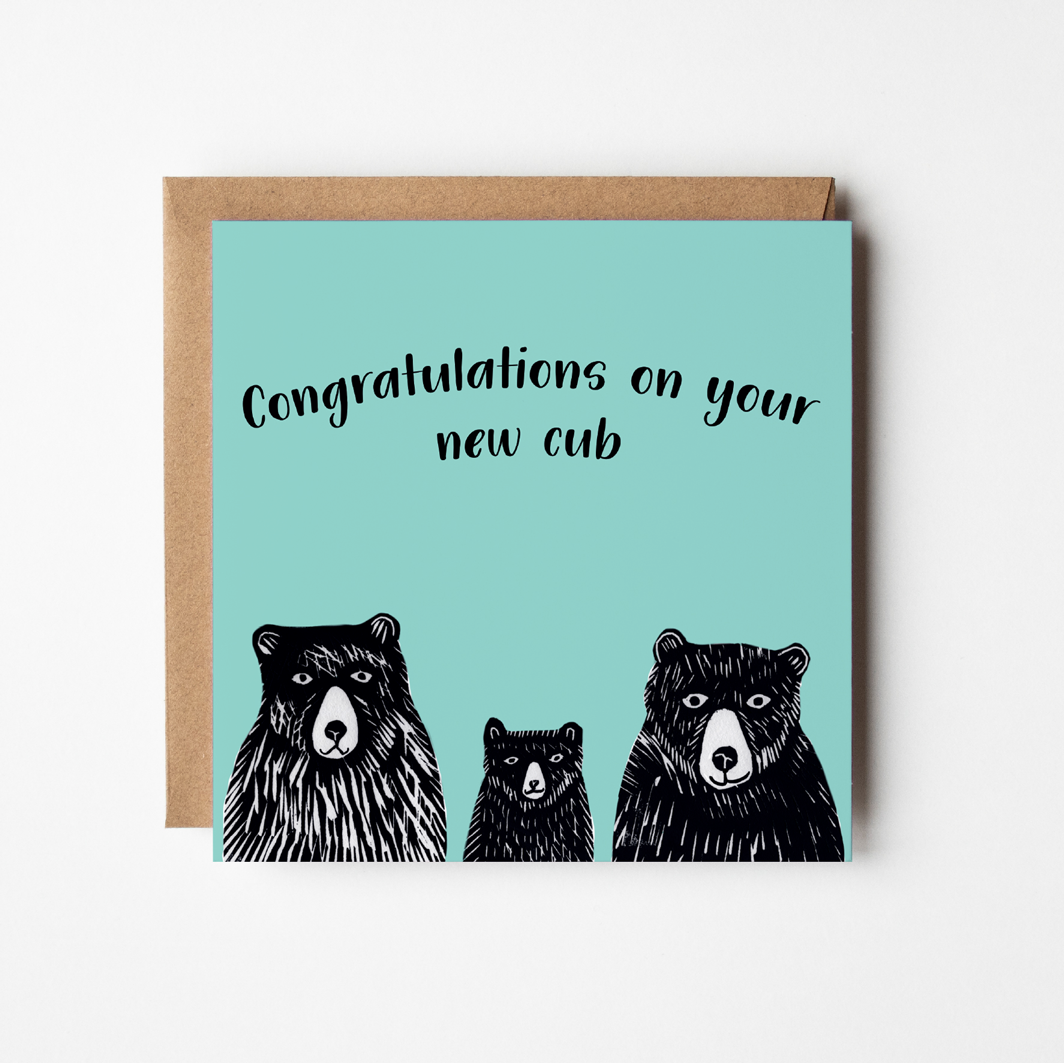 NEW CUB - Blank Greetings card – DESIGN SMITH LTD